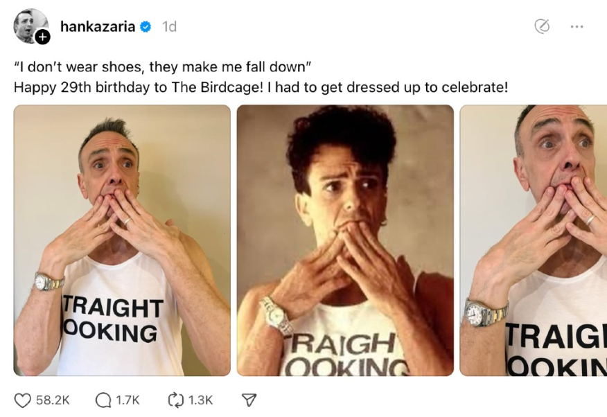 Hank Azaria marks 29 years since ‘The Birdcage’ with viral then-and-now ...