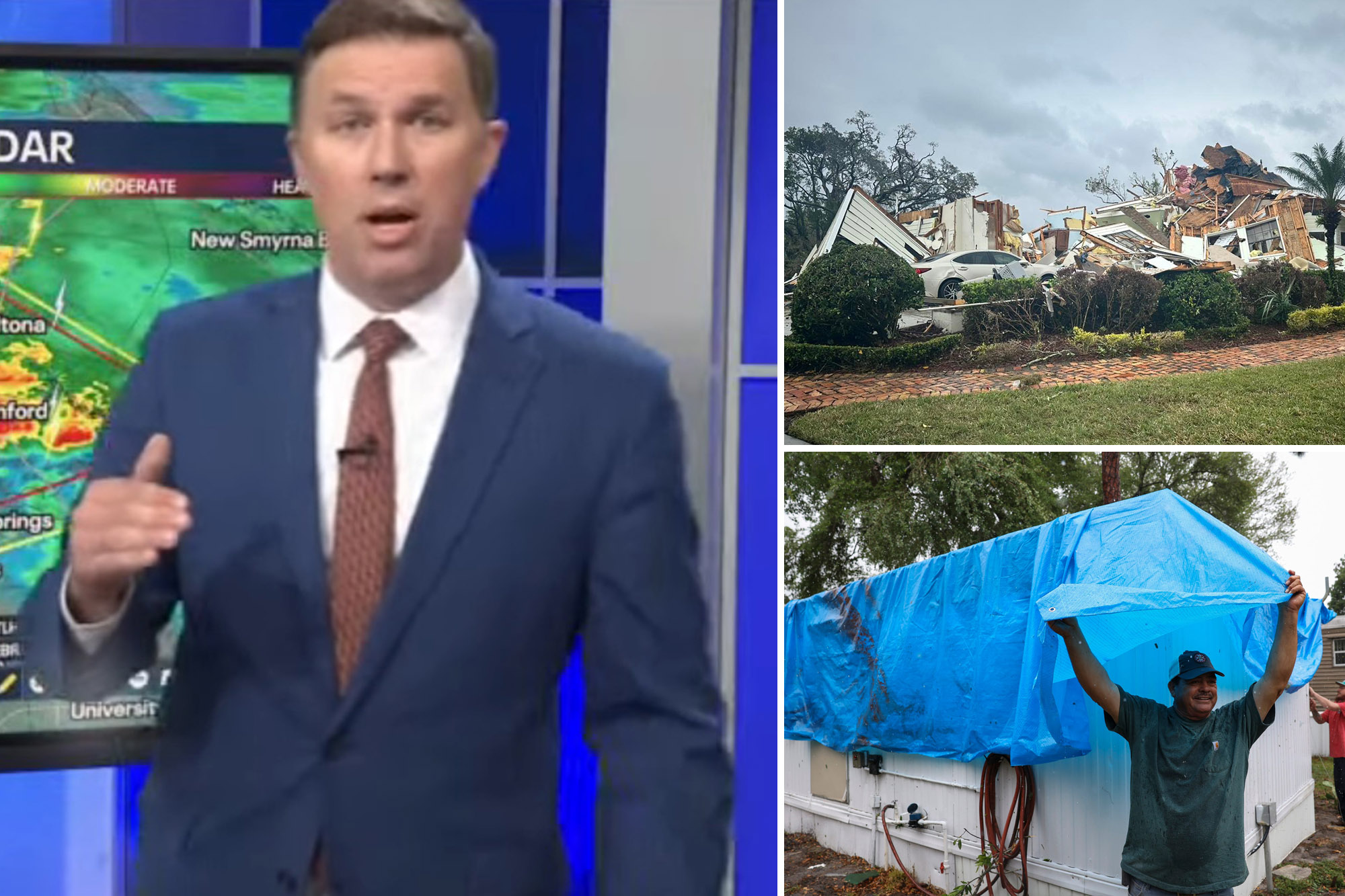 Florida TV station hit by tornado in middle of weather broadcast about ...