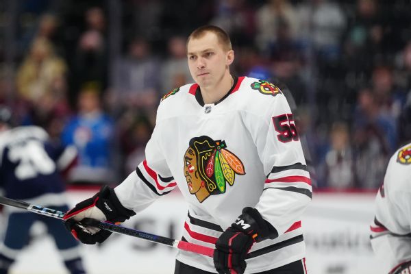 Blackhawks' Artyom Levshunov, No. 2 overall pick, makes debut