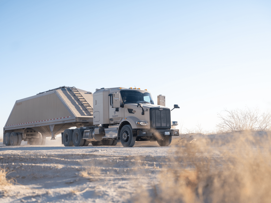 Self-driving sand-hauler trucks roll into the Basin: A look at the new ...