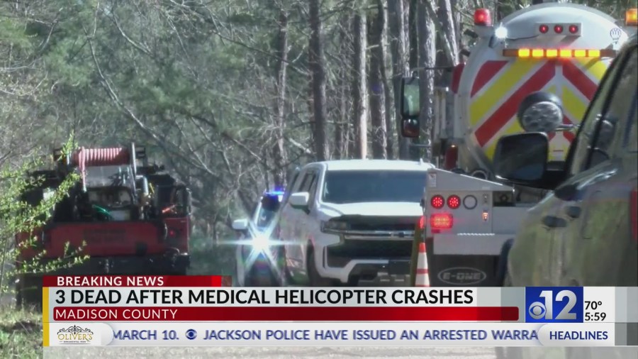 3 killed after medical helicopter crashes near Natchez Trace