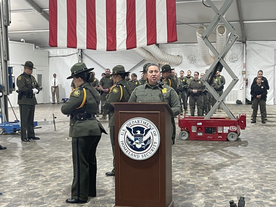 WATCH: Flag-lowering ceremony closes CBP tent processing site on South ...