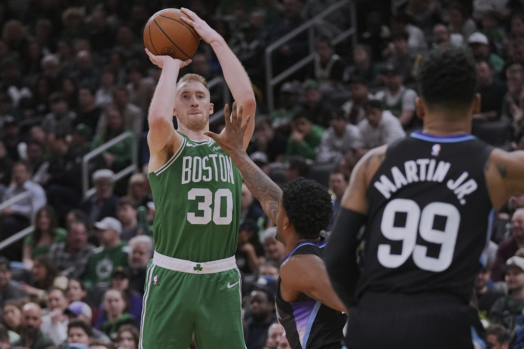 Sam Hauser makes 9 3s and scores career-best 33 points as Celtics beat ...