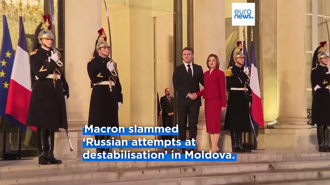 French President Macron meets Moldovan counterpart Maia Sandu for talks ...