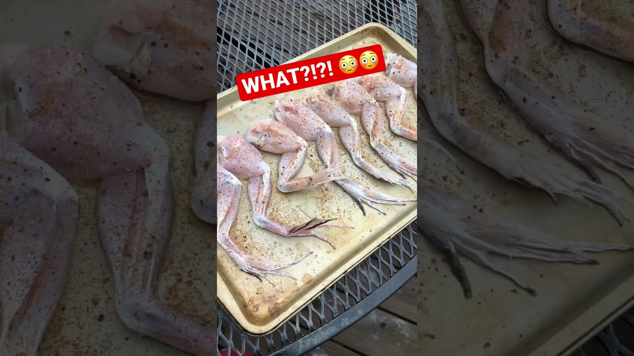Cooking frog legs interrupted by giant fish catch