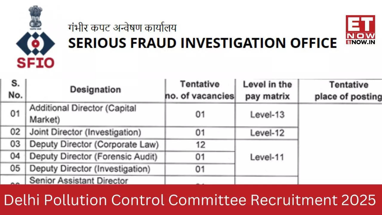 SFIO Recruitment 2025: High-profile job openings in corporate law ...