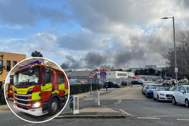 Huge plumes of smoke visible across Basildon after fire breaks out near ...