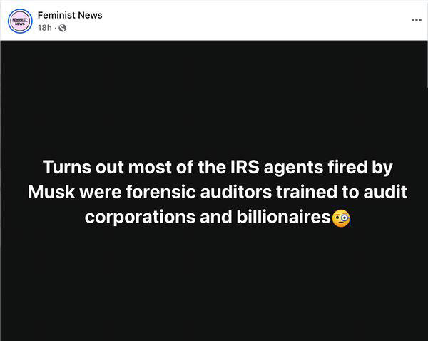 Examining claim that most of fired IRS agents were trained to audit ...