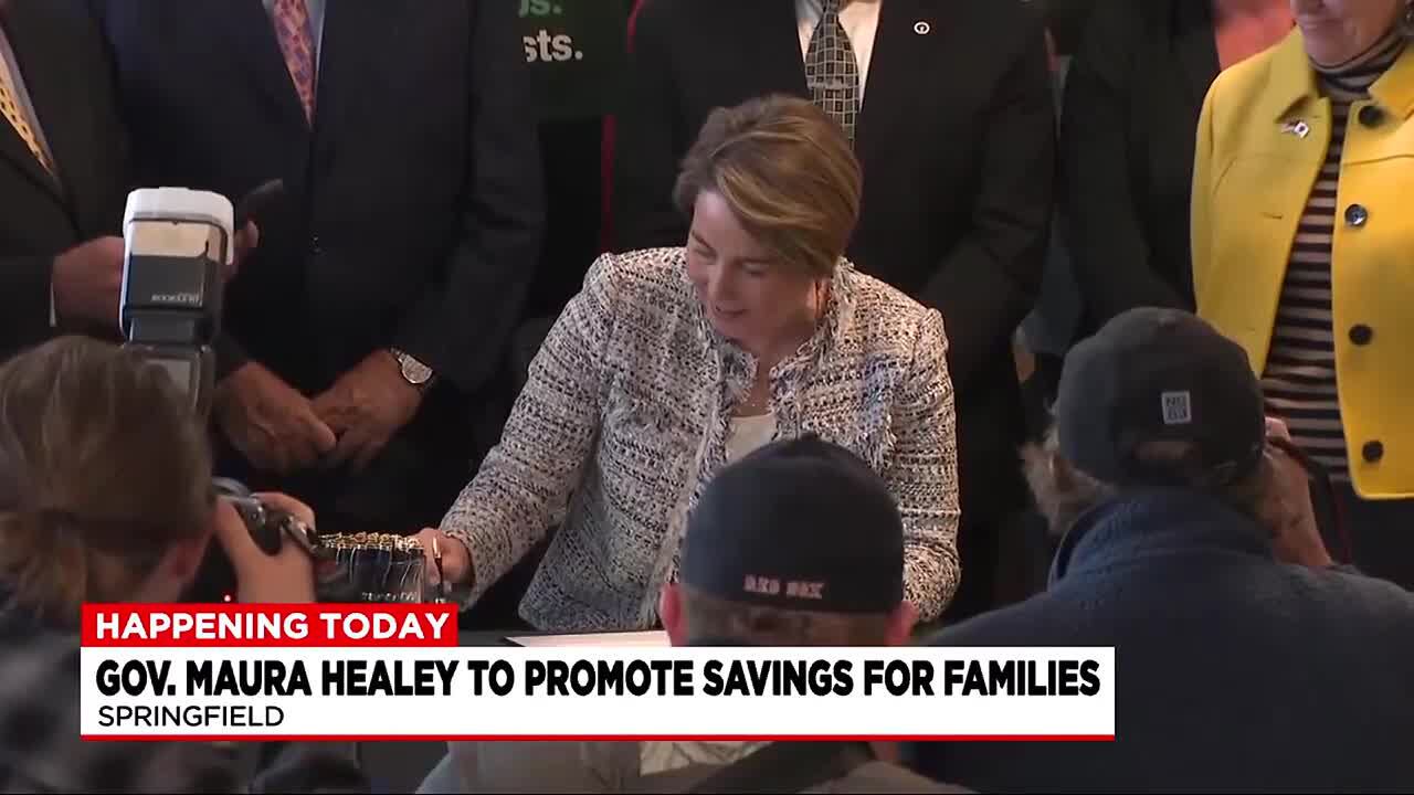 Gov. Maura Healey visits Springfield to promote savings for families