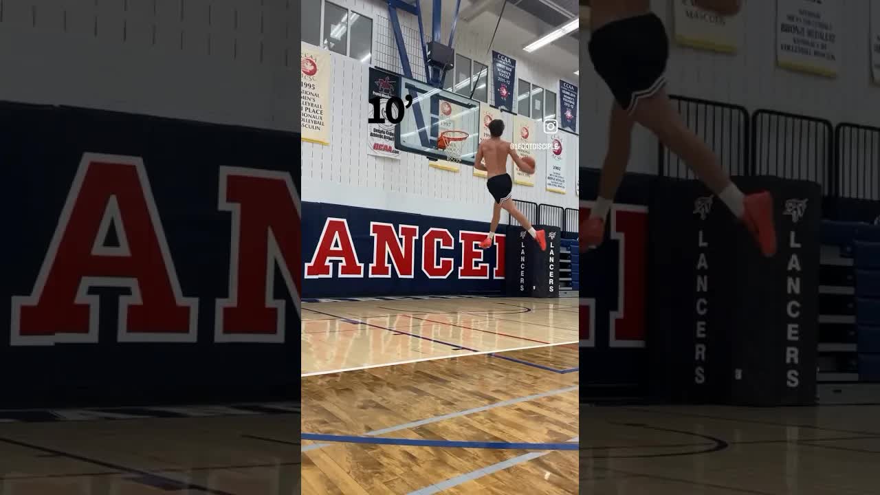 From 15 and dunking on 8’9 to 21 with a 40”+ vertical