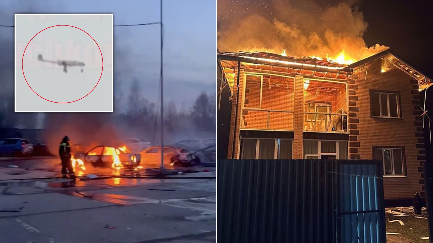 Moscow under attack from largest drone strike yet on day peace talks begin