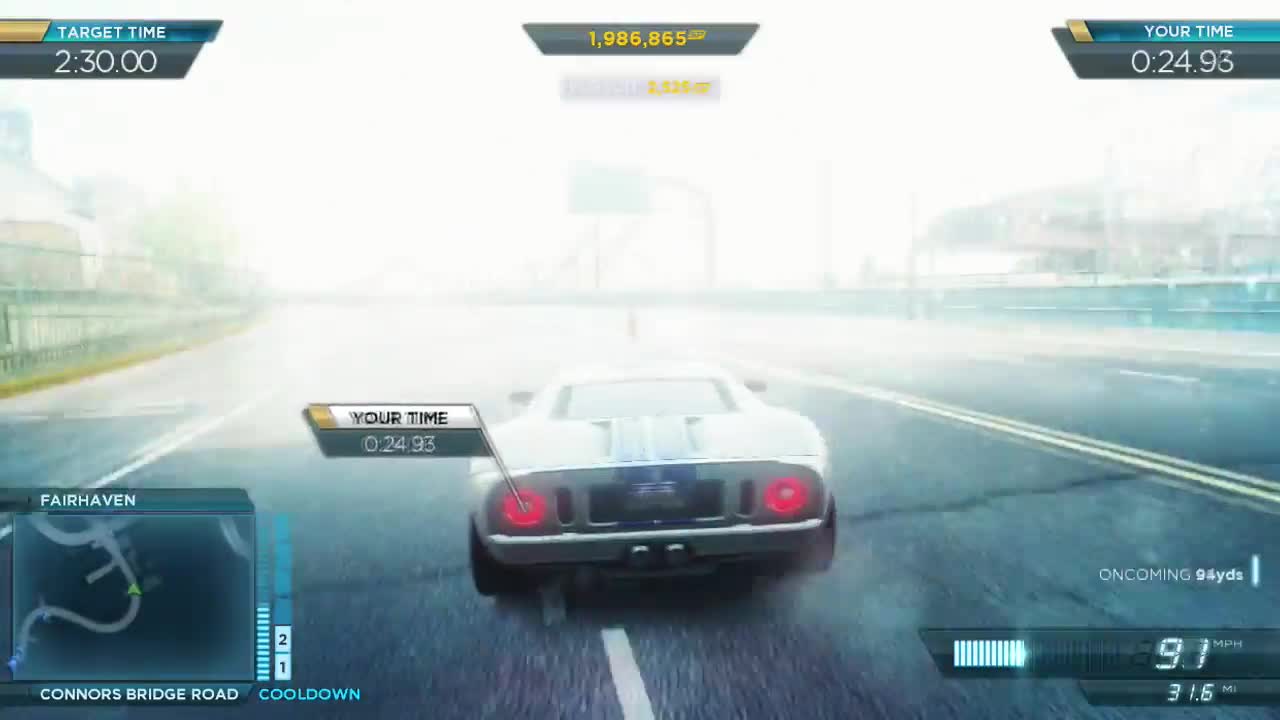 NFS: Most Wanted - Ford GT Double Parked Ambush Police Chase [NFS01]