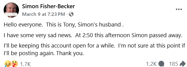 “Harry Potter” Star Simon Fisher-Becker Found Dead at 63