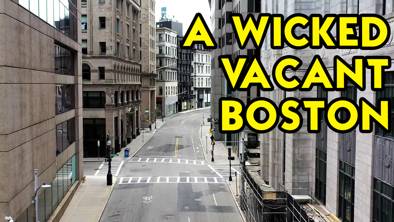 Amazing drone footage shows empty streets in Boston, US