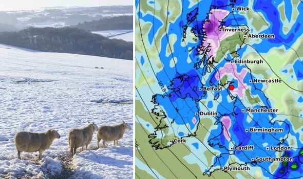 Long-range forecast: Weather maps turn purple as snow barrage batters ...
