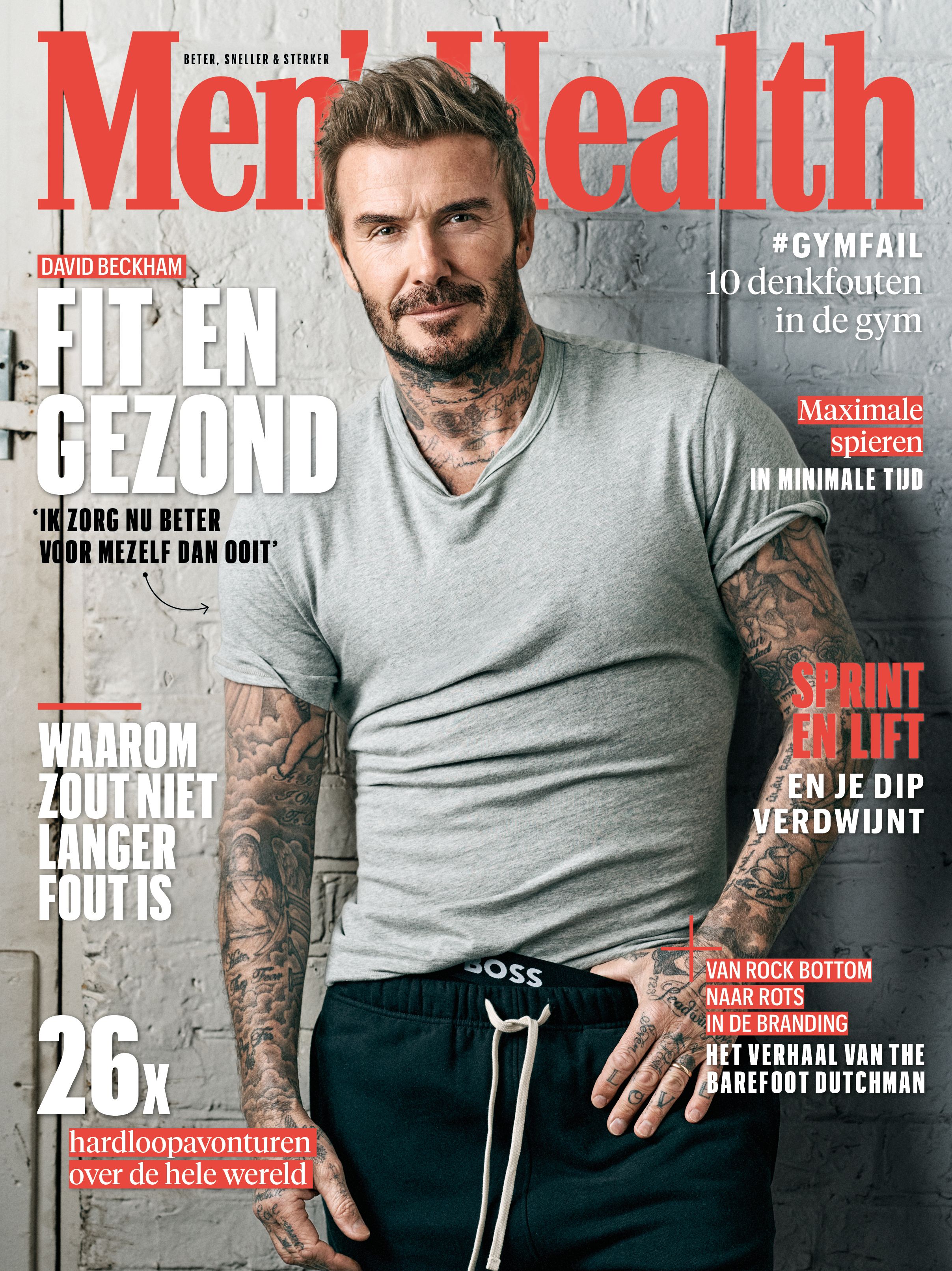 Nieuw! Men's Health's eerste wereldwijde cover-ster David Beckham