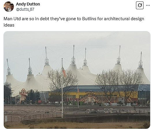 Butlin's mock Man United's new £2bn 100,000-seater stadium plans for ...