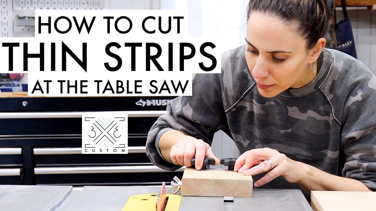 How to Cut Thin Strips at the Table Saw // Thin Rip Jig // Woodworking Jig