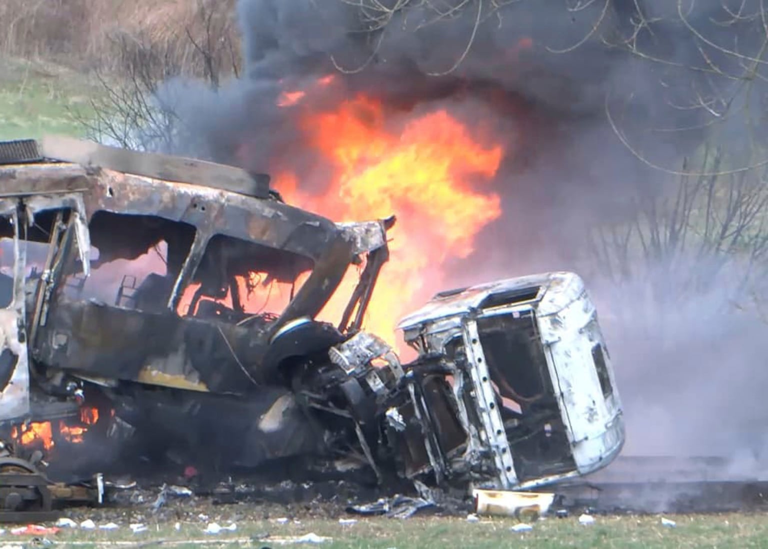 Three dead after tanker and tram collide at crossing in Germany