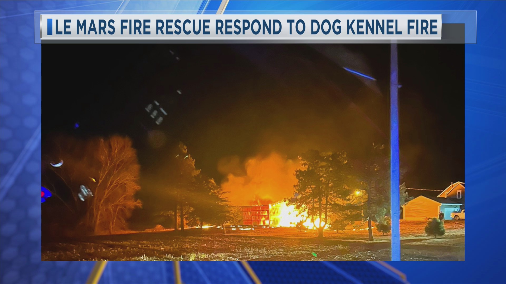 Lemars Fire Rescue Respond to Dog Kennel Fire