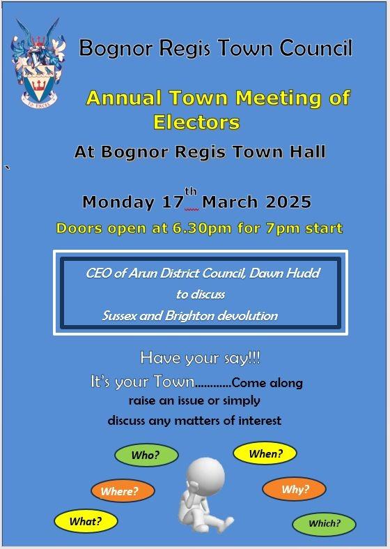 Mayor of Bognor Regis' Weekly Briefing: upcoming Annual Town Meeting of ...