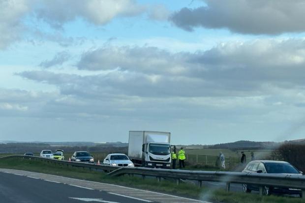 Delays due to broken down lorry on A35