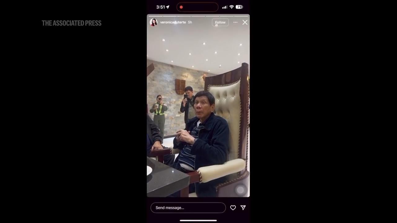 Video shows Duterte asking authorities for basis of his detention while ...