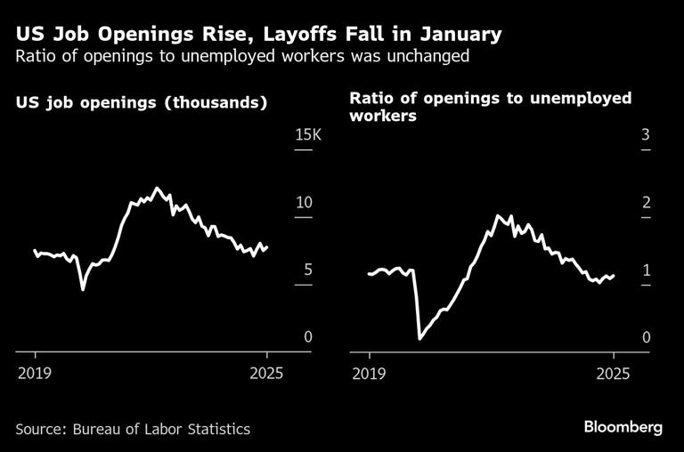 US Job Openings and Quits Rise in Sign of Resilient Labor Market