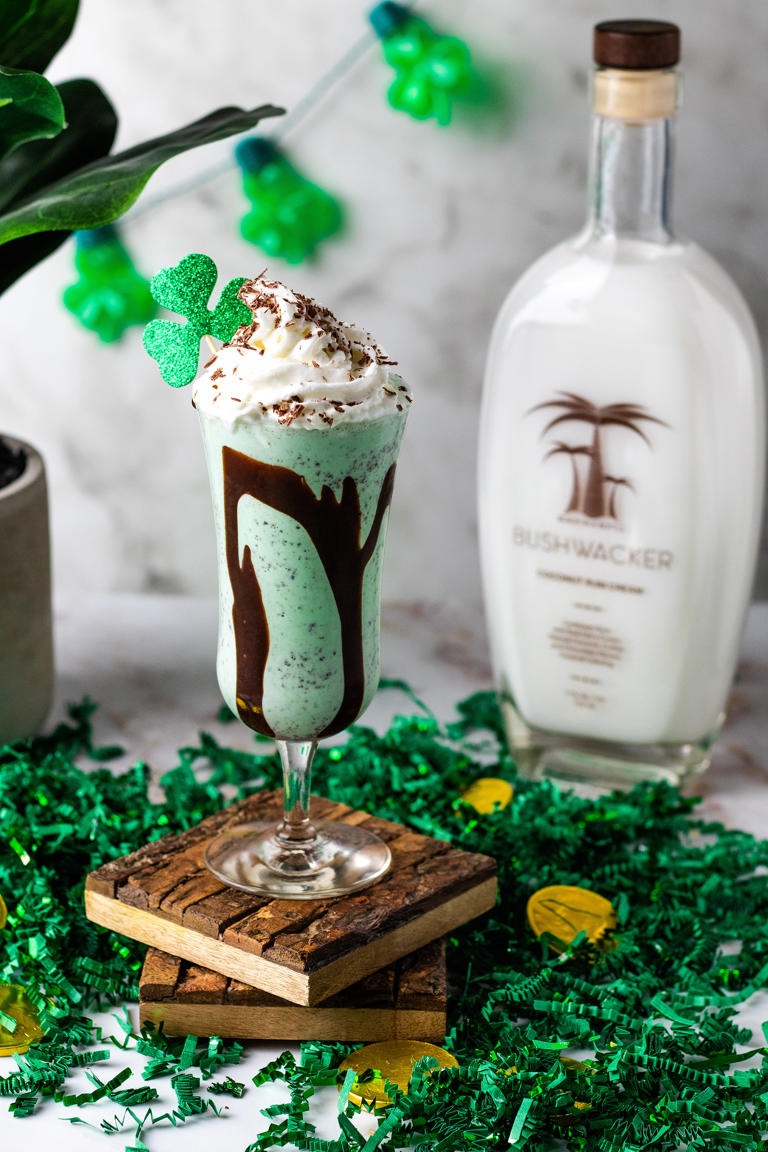 Celebrate all things Irish with this creamy mint rum cocktail
