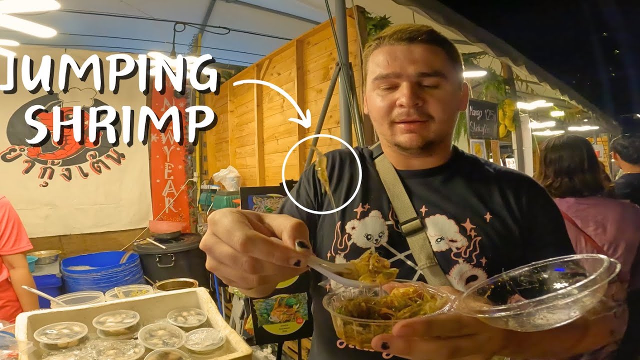 Eating Thailand's Live Shrimp Salad!