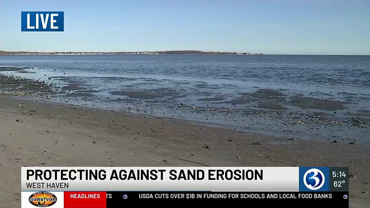 West Haven beach washing away, City looking at short term fix