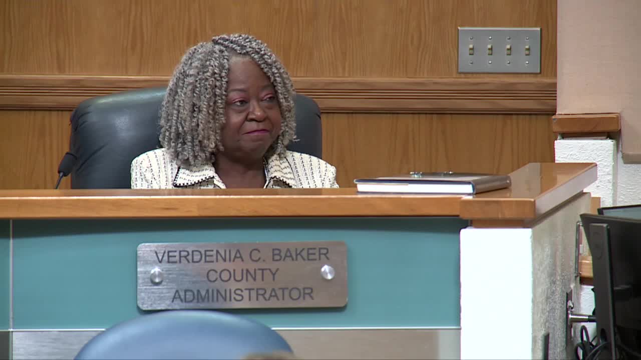 Palm Beach County commissioners say they have no plans to fire Verdenia Baker