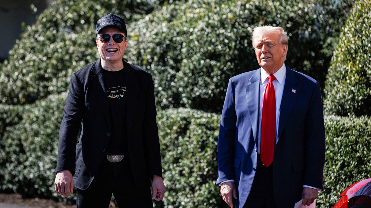 Trump buys red Tesla Model S at White House alongside Elon Musk: 'I ...