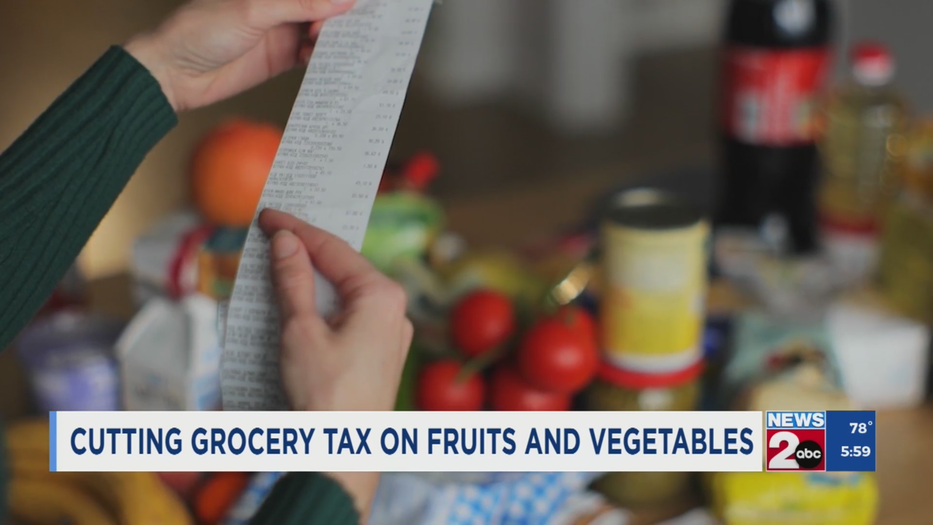 Grocery tax on fruits and vegetables could be cut.