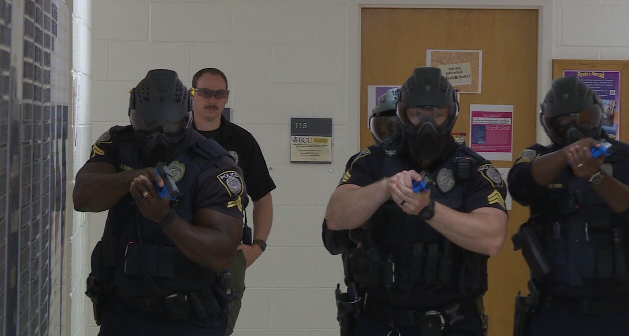 ECU police holds active shooter training exercise