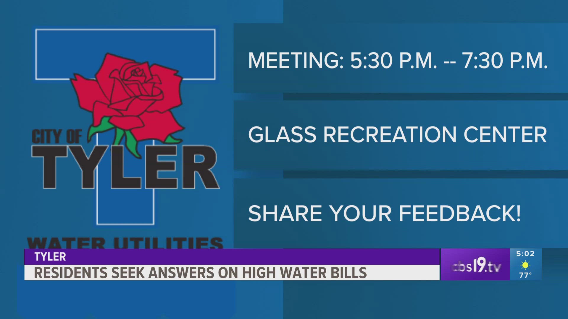 Tyler Water Utilities to hold conference on water bills