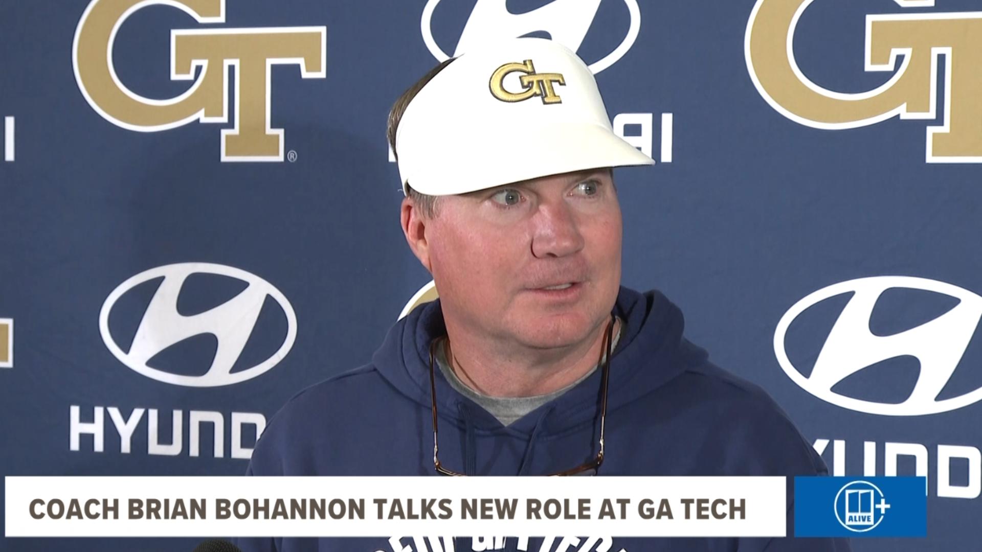 Georgia Tech football coach Brian Bohannon talks new role