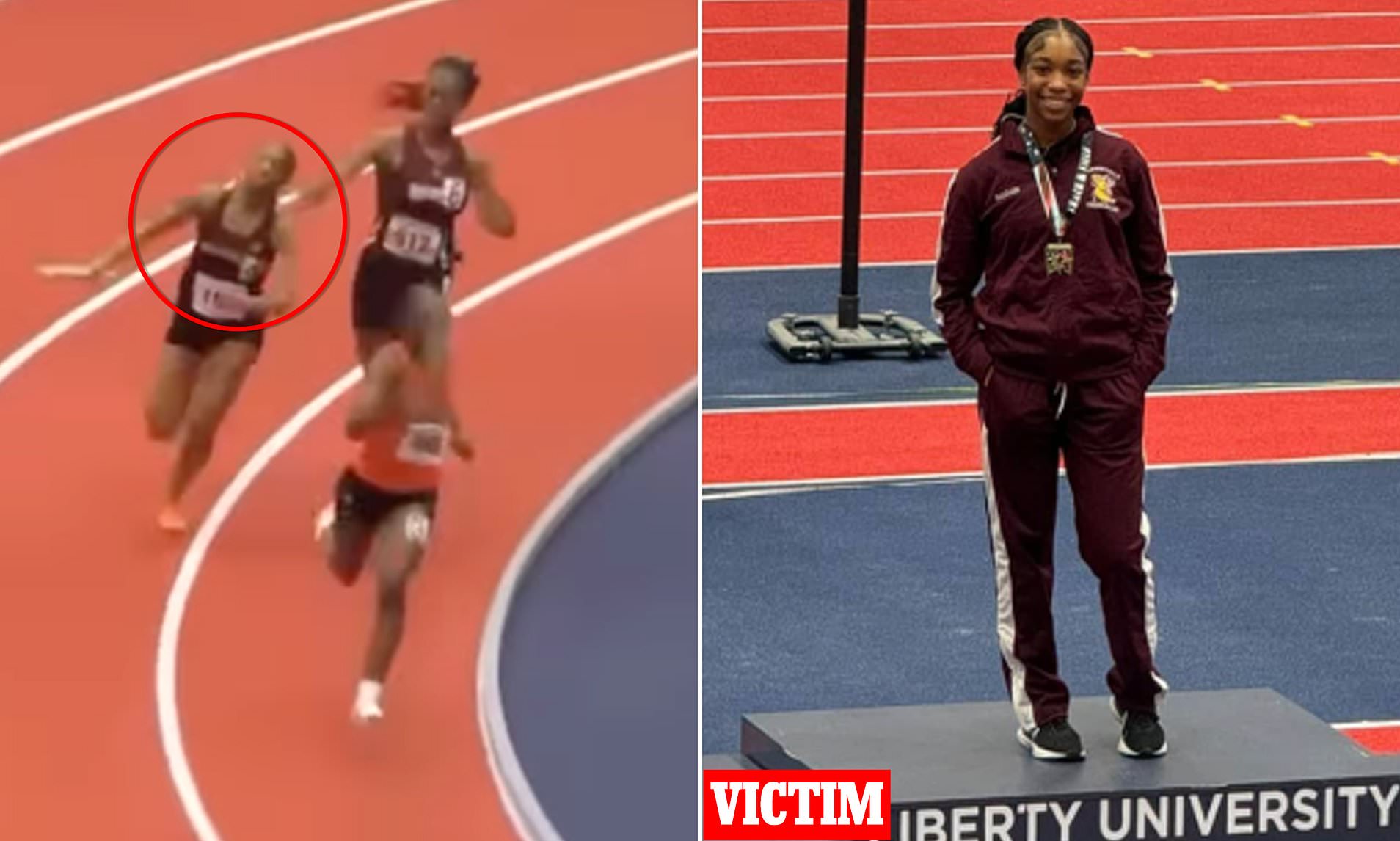 Lip reader reveals what track star said as she bashed rival in the head in viral race
