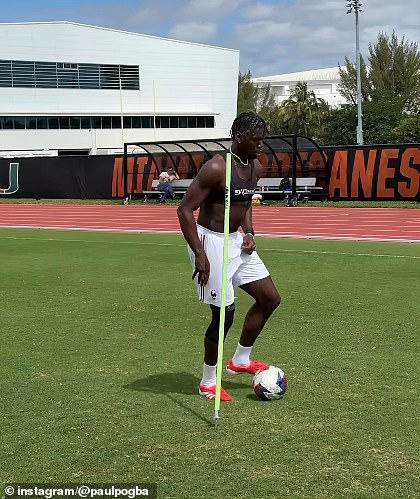 Paul Pogba shows off his talents to prospective clubs as he marks the ...