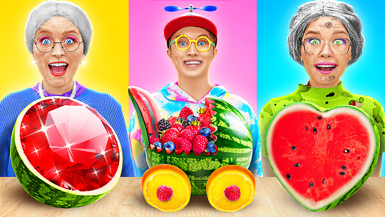 RICH GRANDMA vs. POOR GRANDMA | Cooking with Money or Cooking