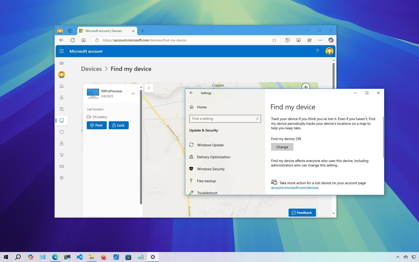 How to enable Find My Device on Windows 10 to recover your PC if it's ...