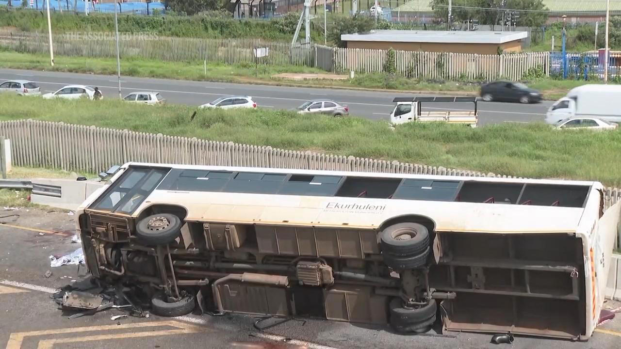 At least 16 dead, dozens hurt in South Africa after a bus overturns on ... At least 16 dead, dozens hurt in South Africa after a bus overturns on ...