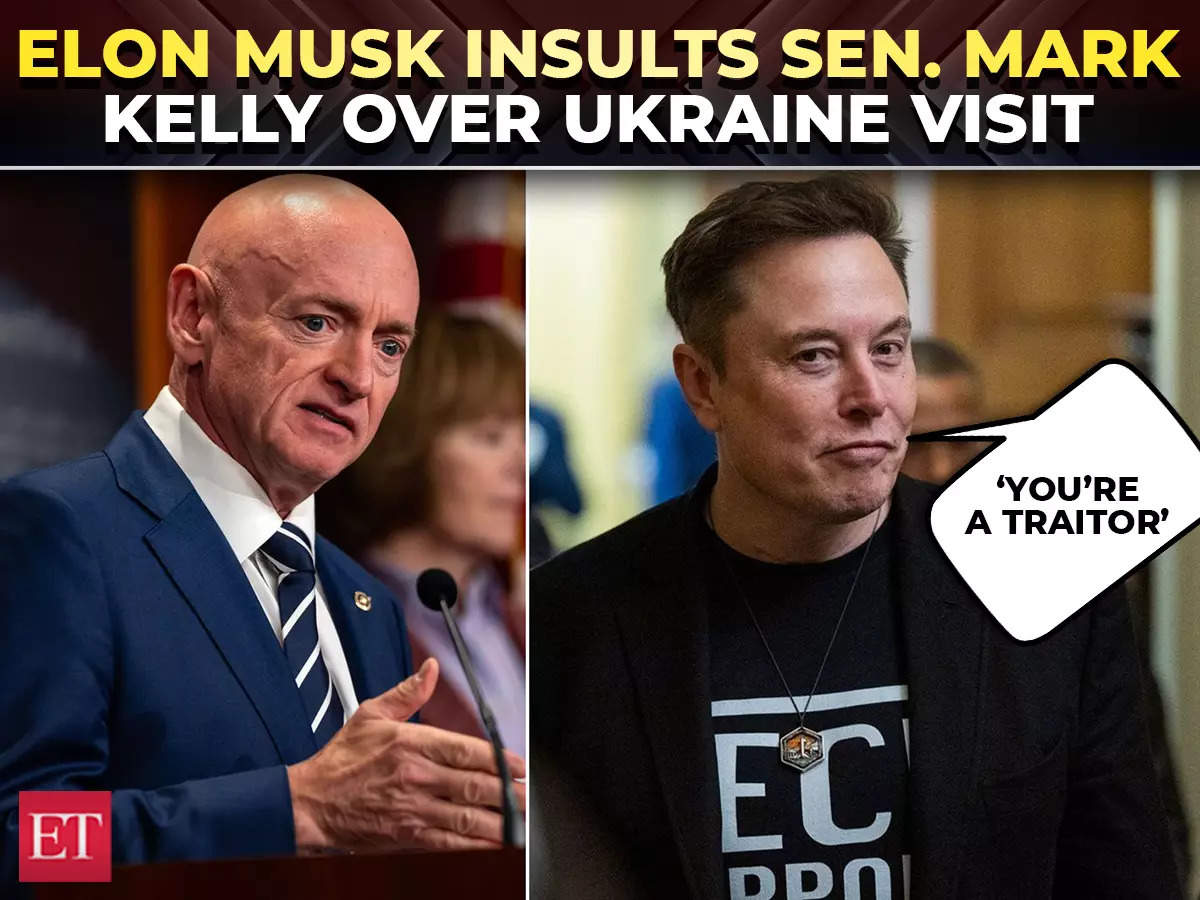 ‘You’re a traitor’: Elon Musk slams Senator Mark Kelly on Ukraine visit ...