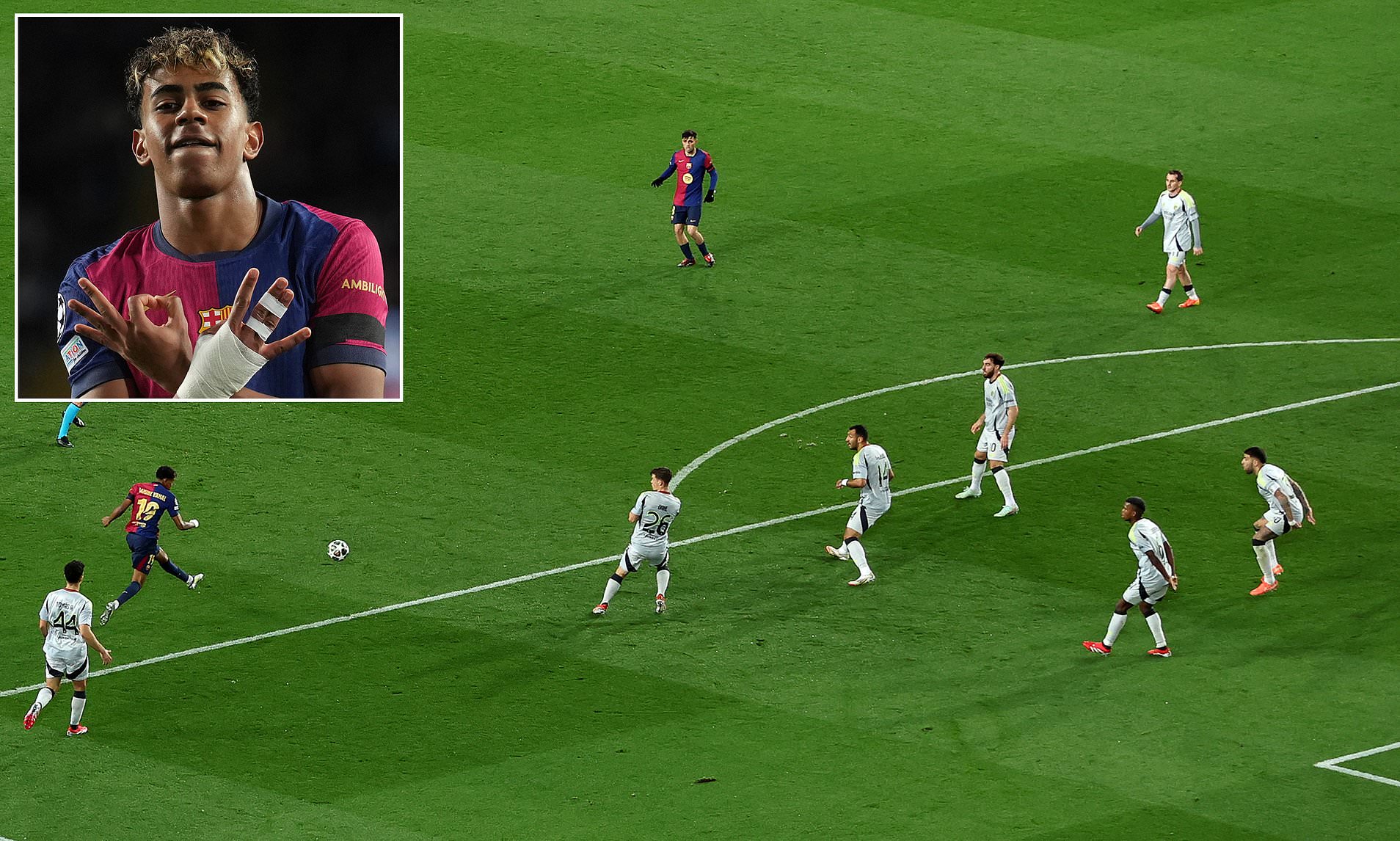 Lamine Yamal creates Champions League history with stunning goal and ...