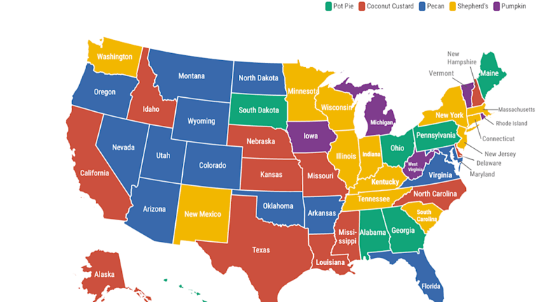 The Most Popular Pie Recipes by State, Mapped
