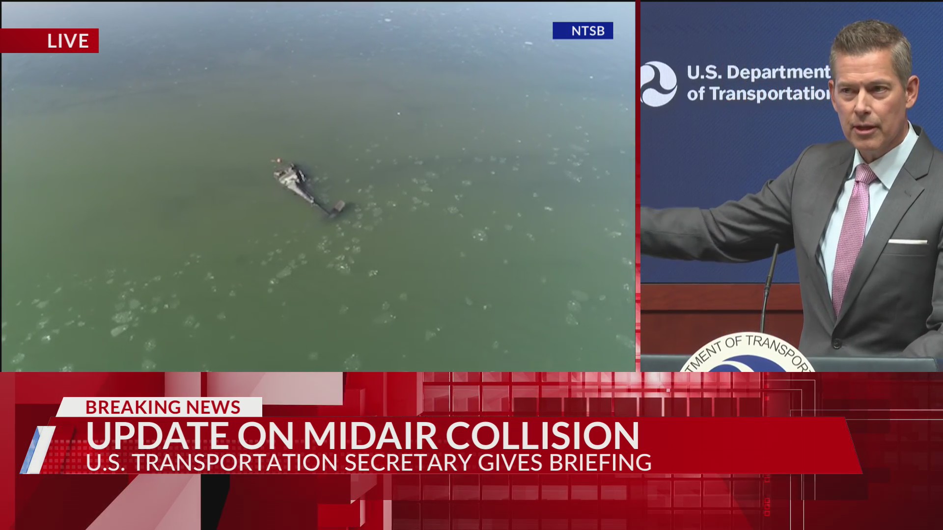 US Transportation Secretary gives update on DCA crash