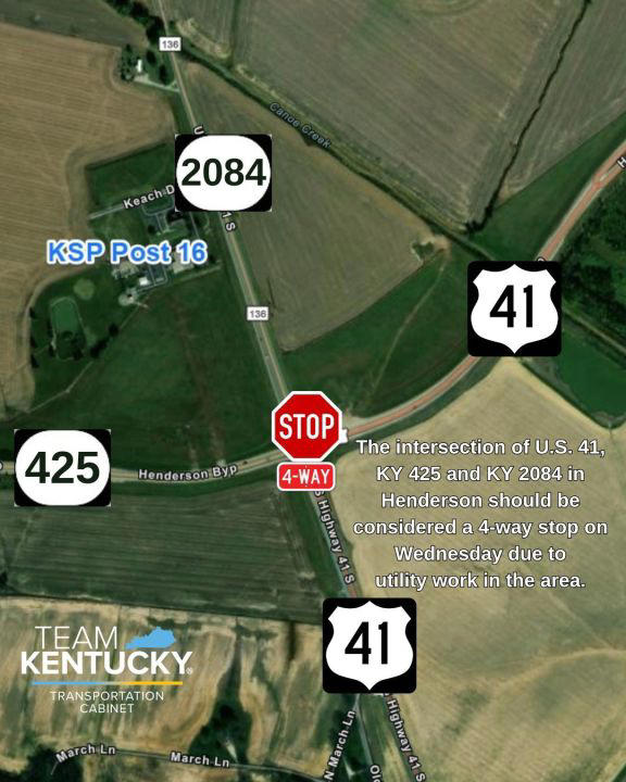 Utility work to impact traffic signal on U.S. 41 in Henderson