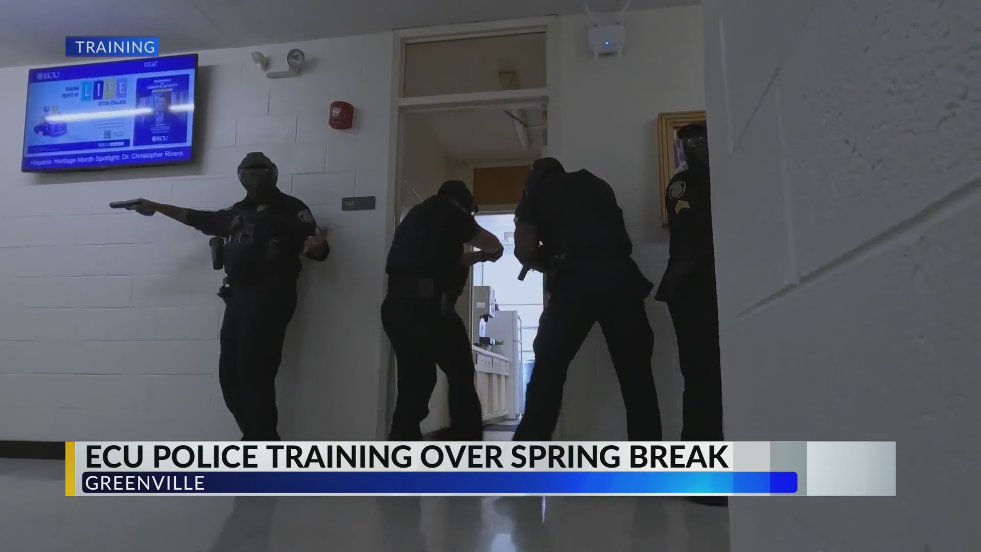 ECU Police participate in active shooter training while student are on ...