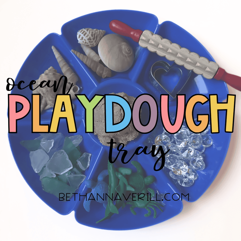 Ocean Playdough Tray Idea