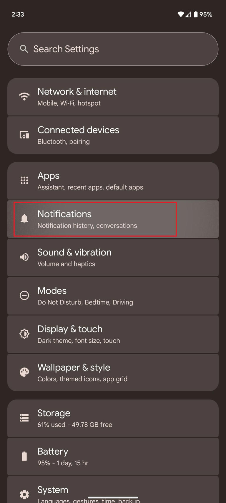 Android: How to turn on lock screen notifications